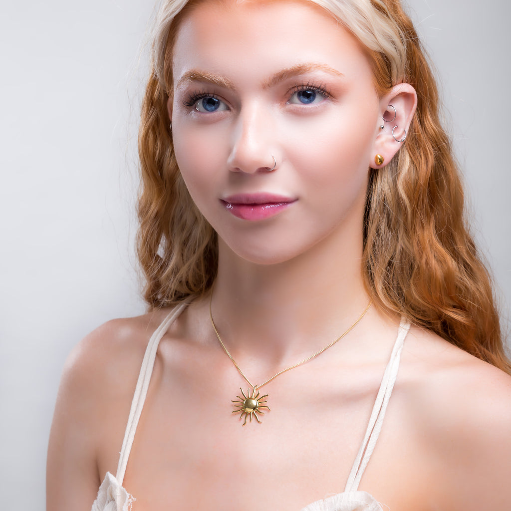 Sun Goddess Necklace | Silver Sun Necklace | Sun Jewellery – Henryka