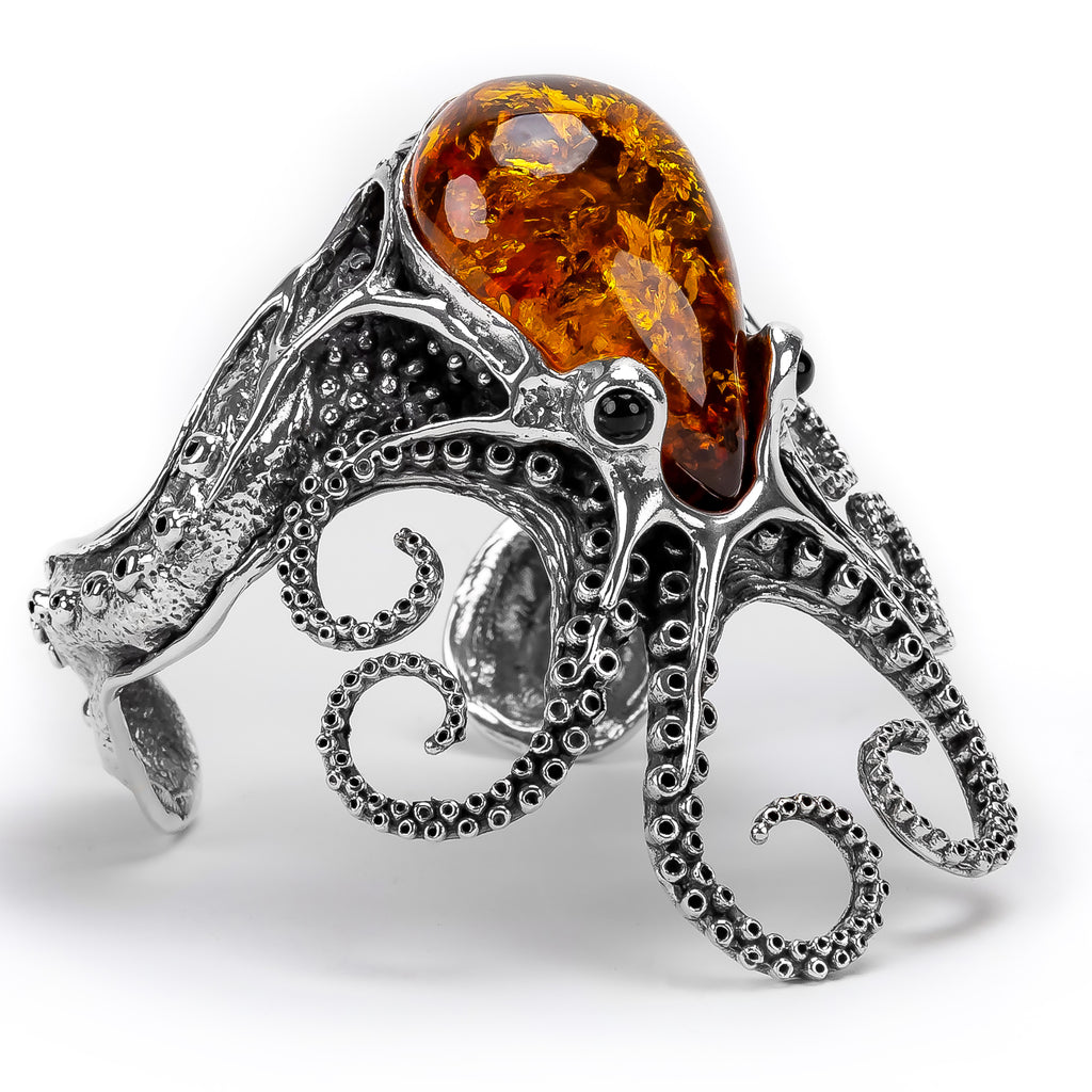 Octopus Bangle | Statement Silver Bangle | Animal Jewellery – Henryka