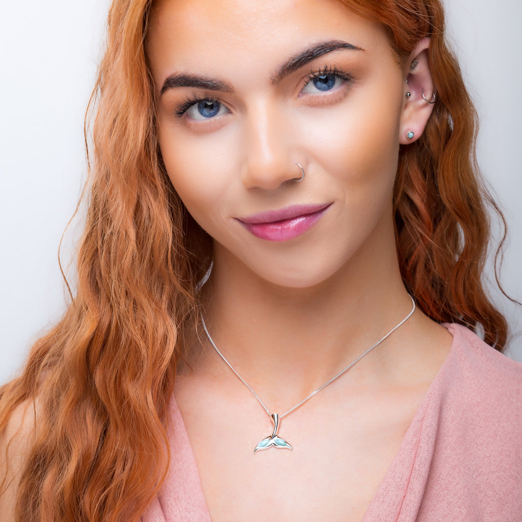 Whale Tail Necklace | Silver Nautical Necklace | Henryka UK