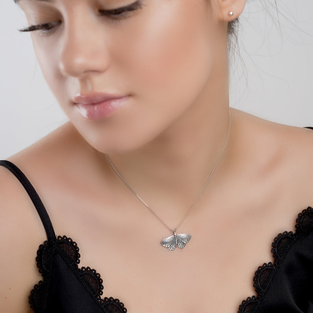 Moth Necklace | Silver Moth Necklace | Henryka Jewellery